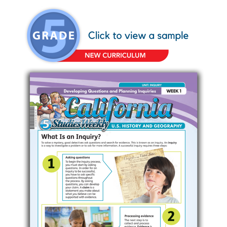 California Social Studies and Science Curriculum