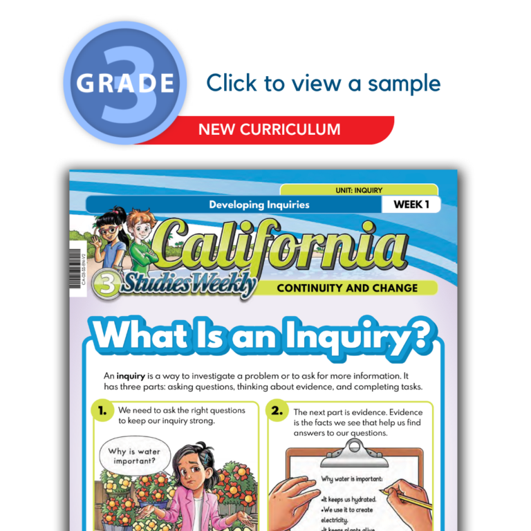California Social Studies and Science Curriculum