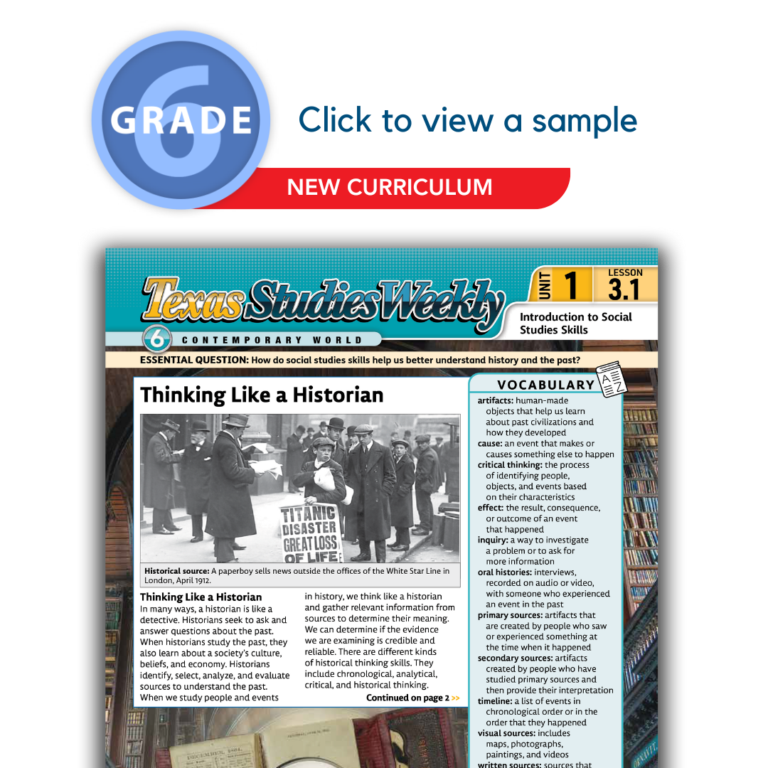 Texas TEKS Aligned Social Studies & Science Curriculum - Studies Weekly